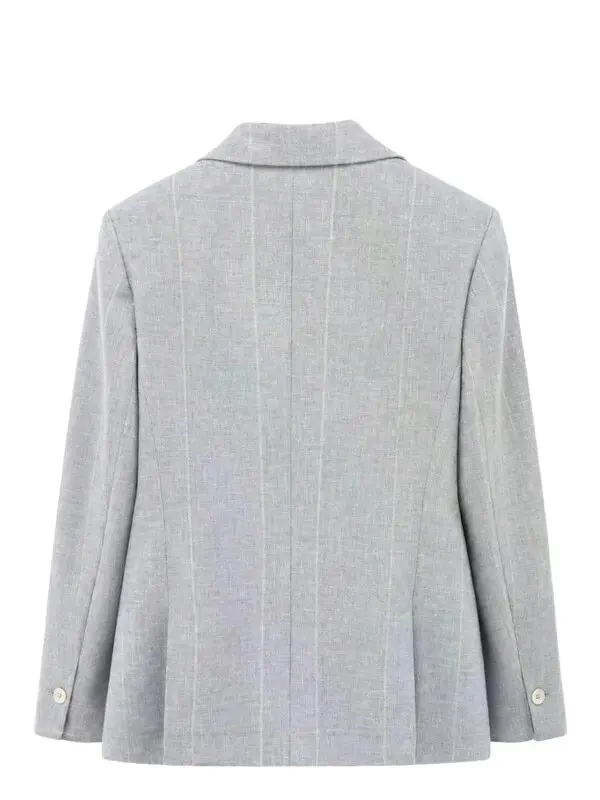 Eleventy Pinstripe Single-breasted Blazer - Grey
