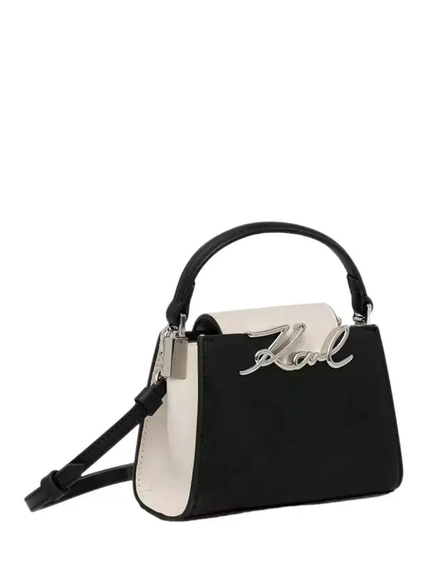 Karl Lagerfeld Karl Signature Logo-plaque Mini Shoulder Bag - Black