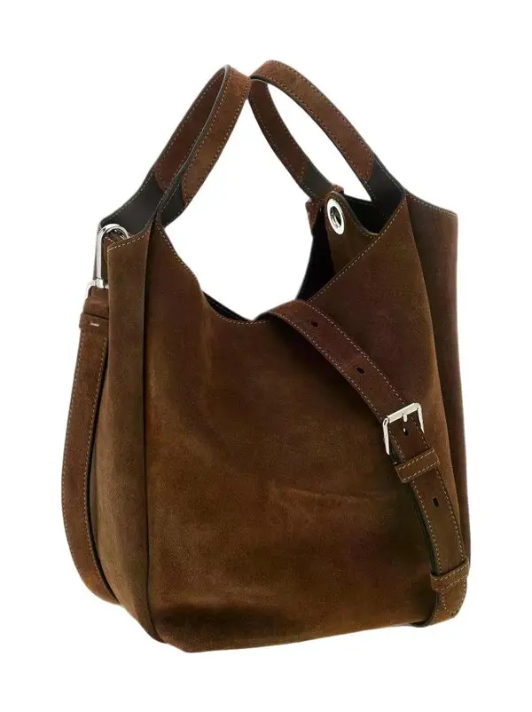TOD'S Suede Bucket Bag - Brown