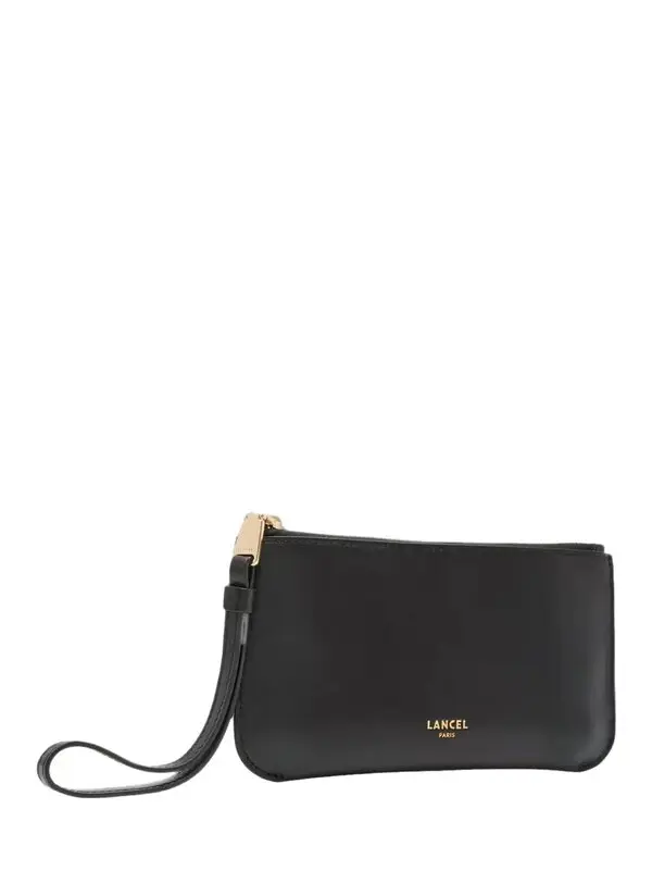 LANCEL Origami Logo-print Clutch Bag - Black