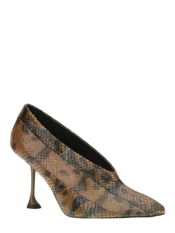Proenza Schouler Snake-effect Leather Pumps - Brown