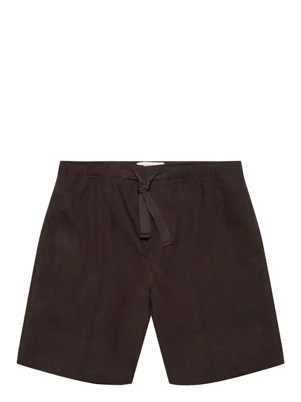 Orlebar Brown Relaxed Fit Laundered Linen Shorts - Espresso