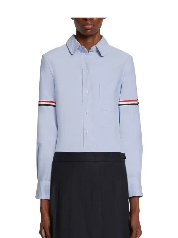 Thom Browne Classic Striped Sleeve Shirt - Light Blue