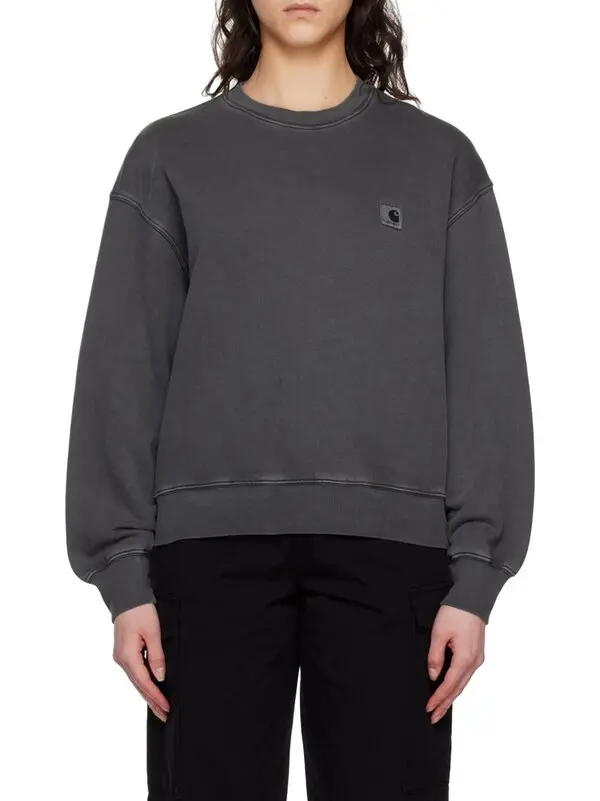 Carhartt Wip Logo Patch Crewneck Sweatshirt - Black