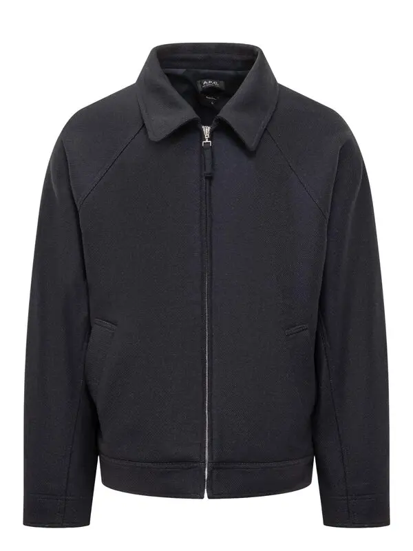 A.p.c. Collared Zip-up Jacket - Black