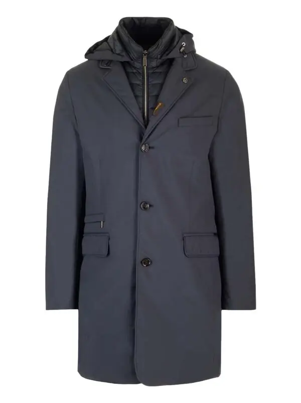 MOORER Redon-pum Coat - Blue