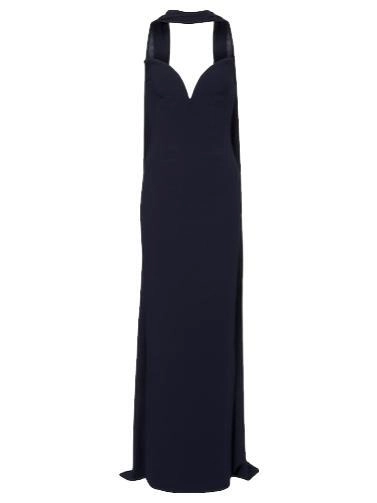 Roland Mouret Scarf Detail Corset Gown - Blue