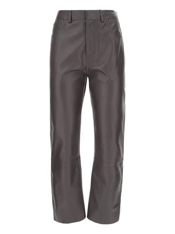 Alberta Ferretti Tailored Trousers With Belt Loops - Brown