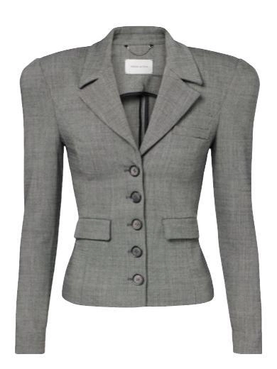 Magda Butrym Herringbone Wool-blend Jacket - Grey