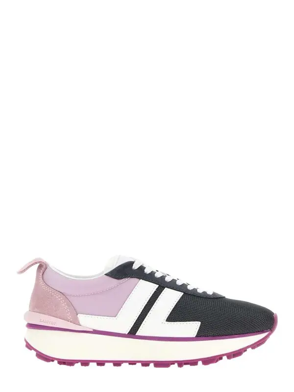 LANVIN Low-top Panelled Lace-up Sneakers - White