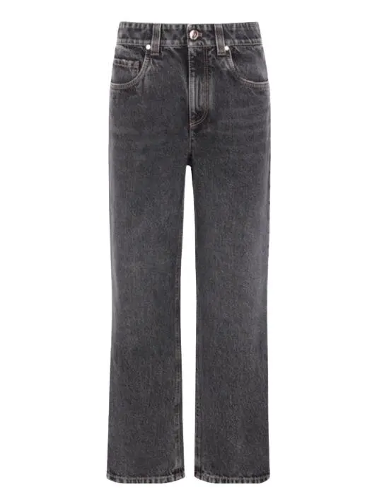 Brunello Cucinelli Belt Loop Jeans - Grey