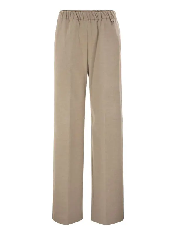 Herno Elastic Waist Resort Trousers - Beige