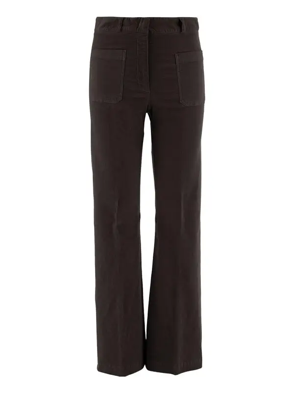QL2 QUELLEDUE Qlip2 Nina Flared Velvet Pants - Black