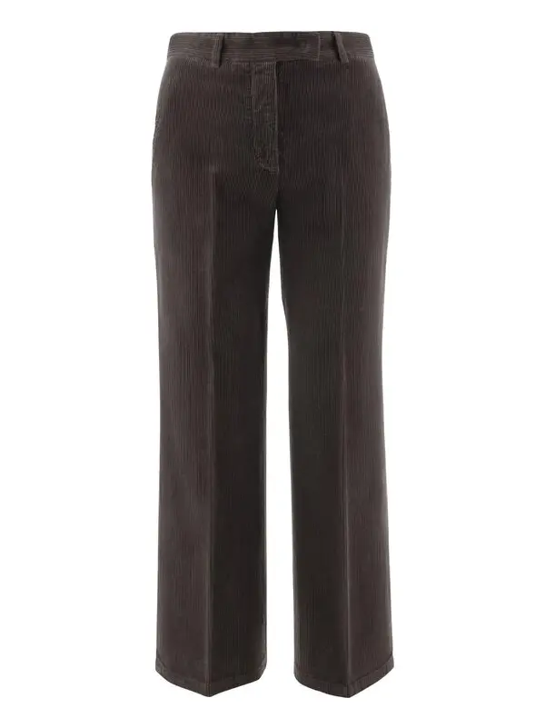QL2 QUELLEDUE Teodora Corduroy Wide-leg Pants - Black