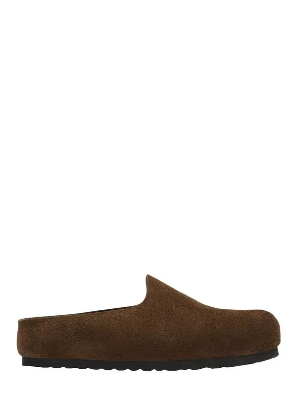 BIRKENSTOCK Amsterdam Wrapped Suede Clogs - Carafe