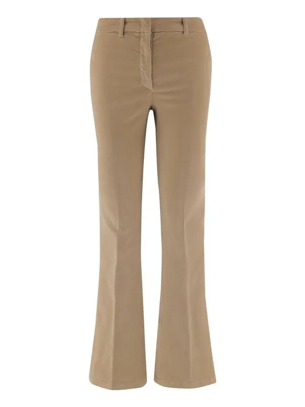 QL2 QUELLEDUE Matisse Stretch Velvet Pants - Brown