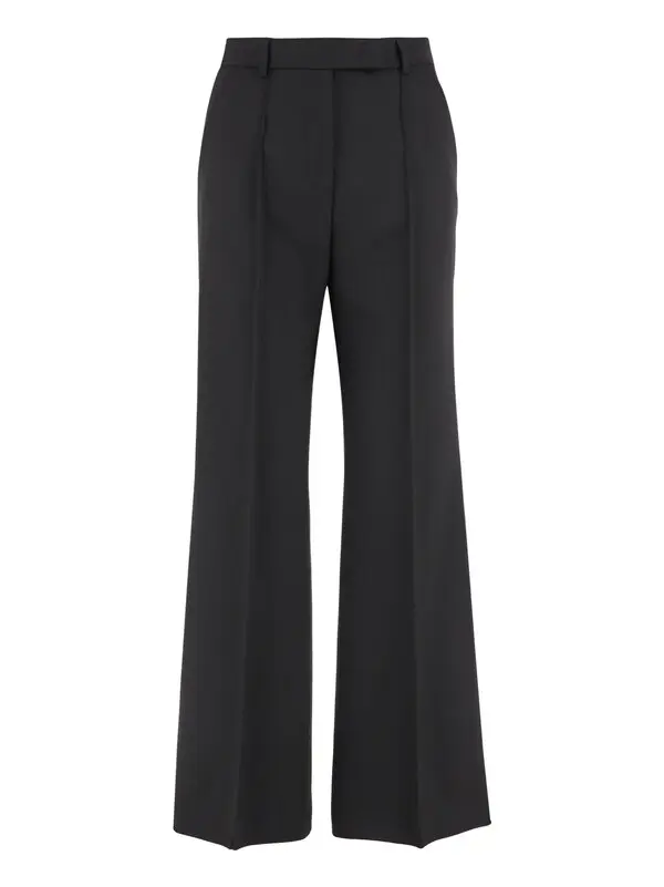 QL2 QUELLEDUE Ottavia Pleated Wide-leg Pants - Black