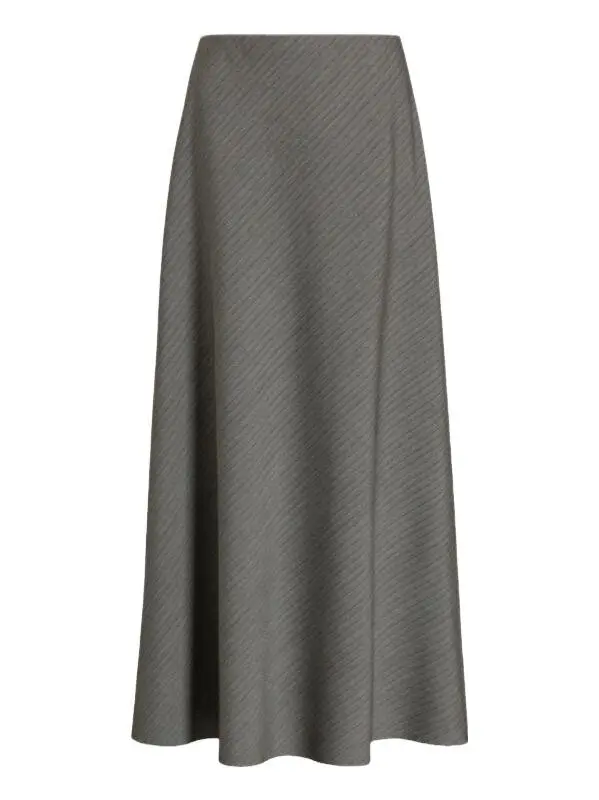 Alberta Ferretti A-line Skirt With Herringbone Weave - Grey