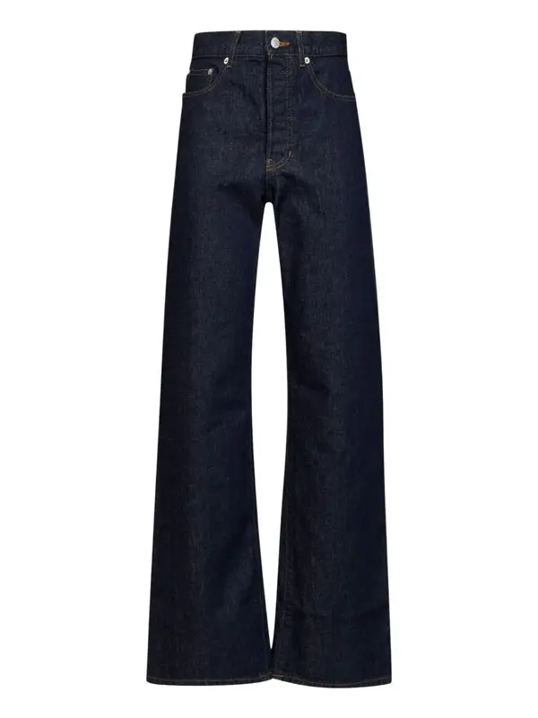 Dries Van Noten Belt-loop Wide-leg Jeans - Black