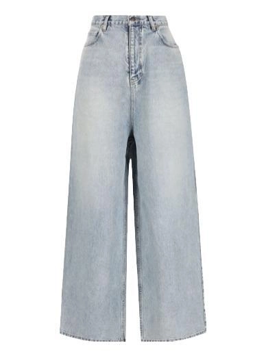 Balenciaga Wide-leg Distressed Jeans - Blue