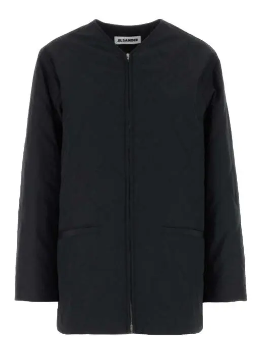 JIL SANDER Quilted Zip-up Jacket - Black