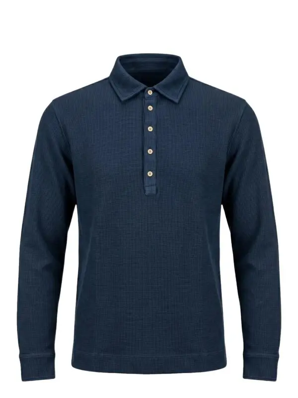 Massimo Alba Long-sleeve Polo Shirt - Blue