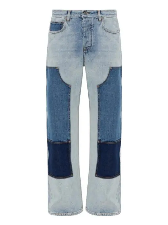 Off-White Panelled Jeans - Blue