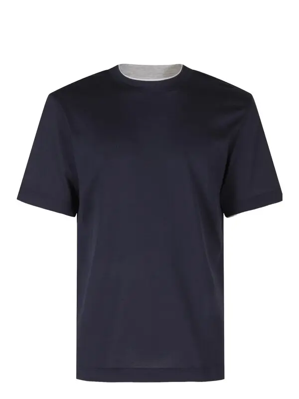 Eleventy Short-sleeved T-shirt - Light Blue Gray