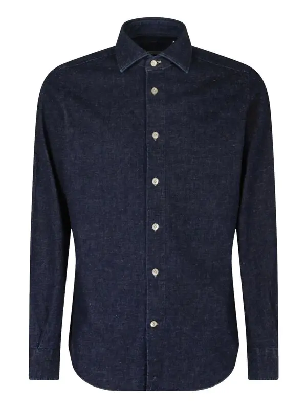 Eleventy Long-sleeved Shirt - Blue