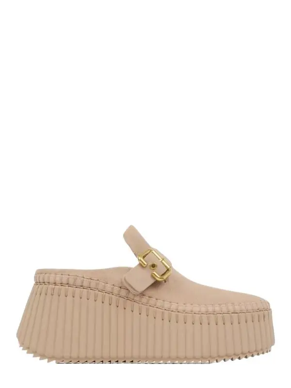 Chloé Nama Platform Clogs - Sand-colored