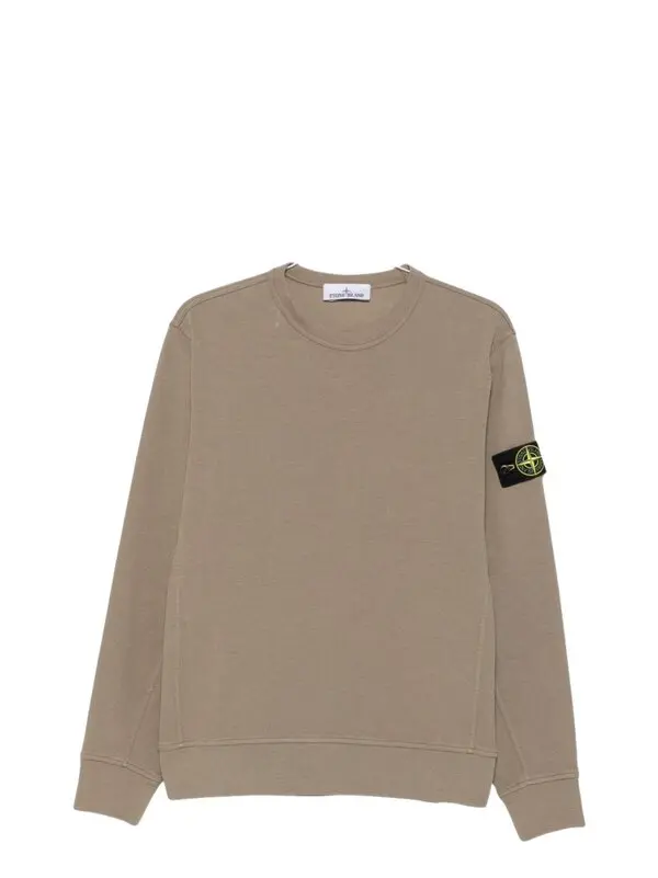 Stone Island Logo Patch Crewneck Sweatshirt - Green