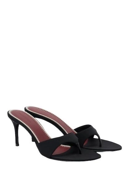 Magda Butrym Satin Thong Sandals - Black