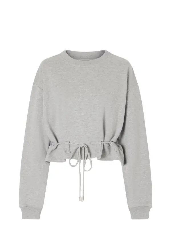 Dries Van Noten Cropped Sweatshirt - Gray