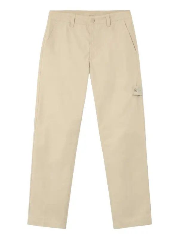 Stone Island Logo Patch Trousers - Light Brown