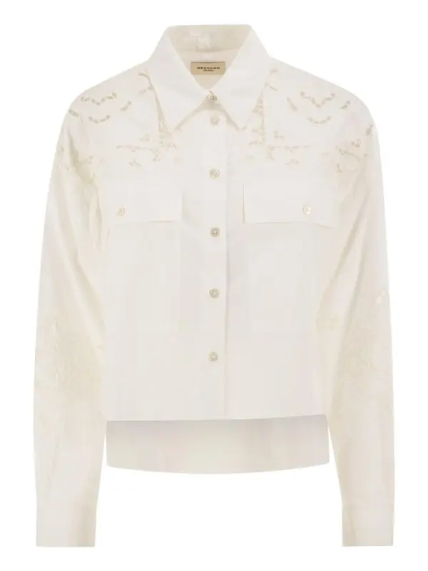 Max Mara Broderie Anglaise Shirt - White