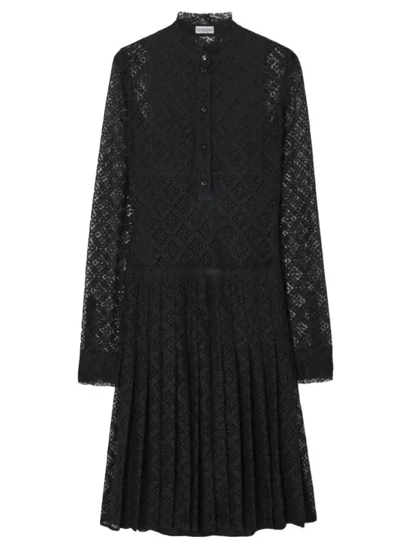 Burberry Check Lace Dress - Black