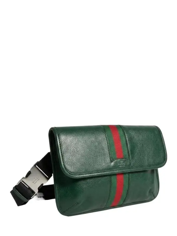 Gucci Web Trademark Belt Bag - Dark Green