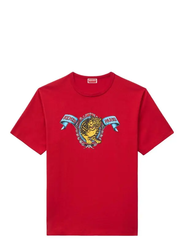 Kenzo Jumping Tiger' T-shirt In Cotton - Cinnabar