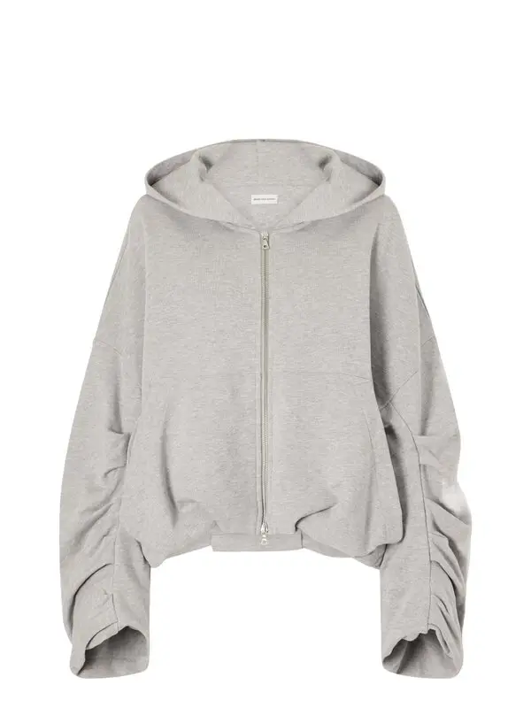Dries Van Noten Cotton-jersey Zip-up Hoodie - Gray