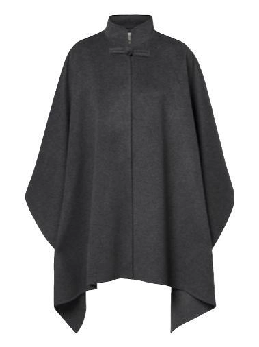 RÓHE Stand-collar Cape With Asymmetrical Hem - Grey