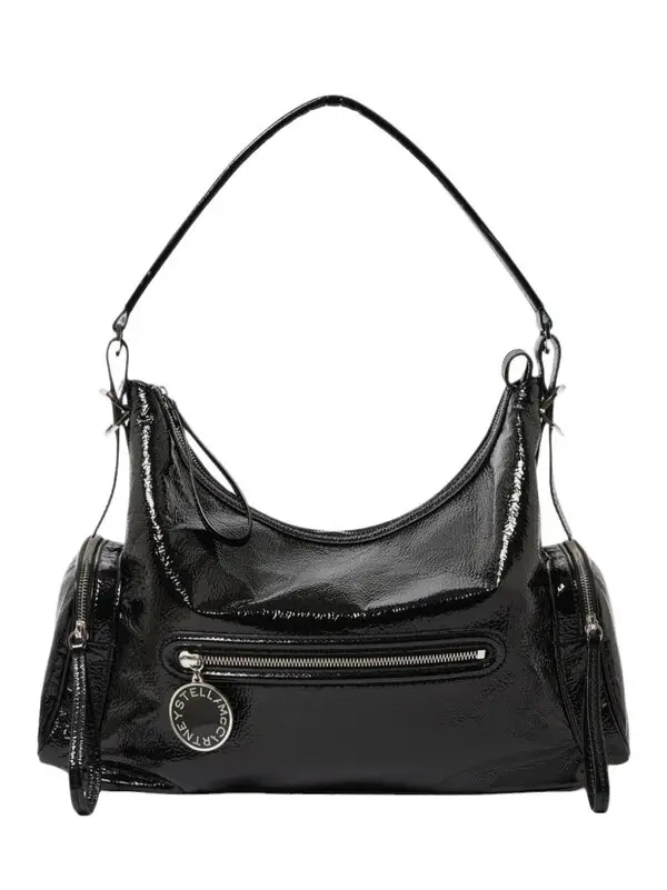 Stella McCartney Dartmoor Crinkled Shoulder Bag - Black