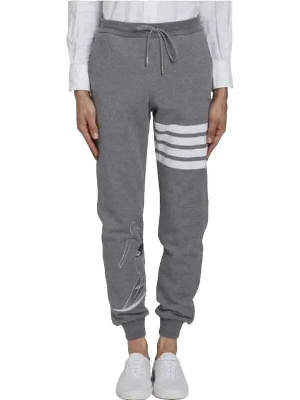 Thom Browne Logo Casual Sweatpants - Medium Gray