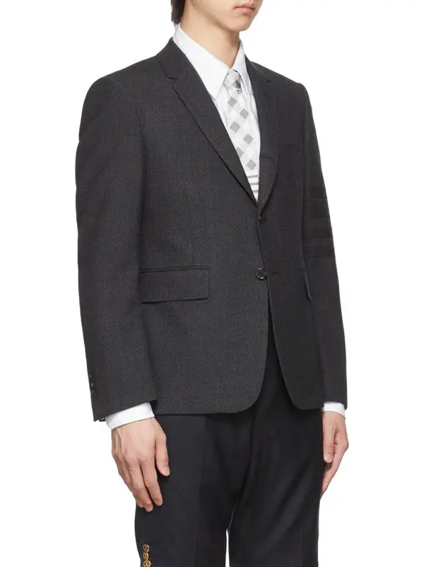 Thom Browne 4-bar Motif Single-breasted Blazer - Dark Gray