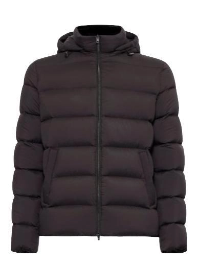 Herno Hooded Quilted Bomber Jacket - Black