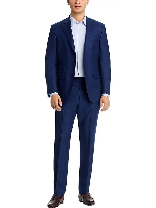 Peter Millar Classic Fit Flynn Tonal Plaid Wool Suit - Navy