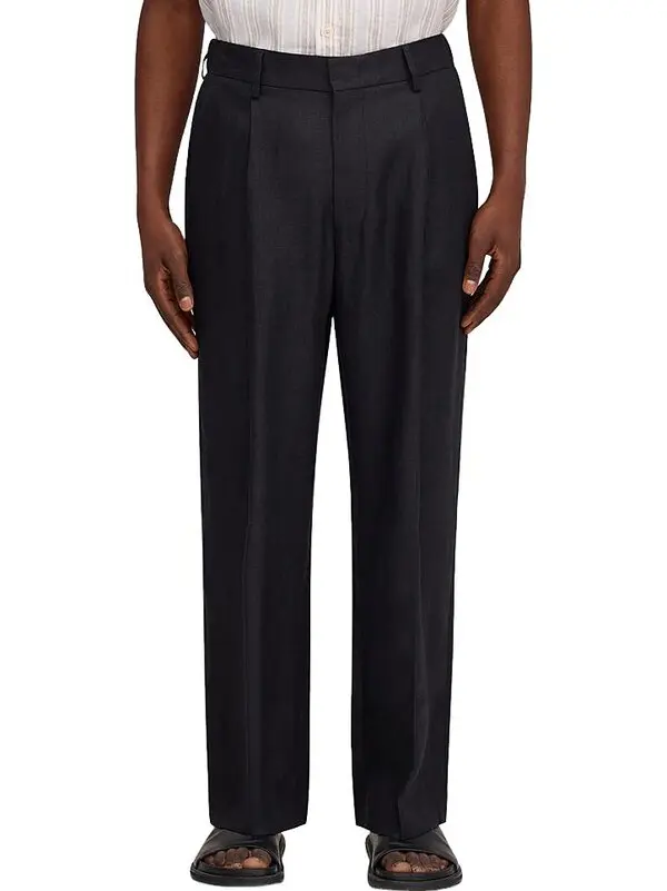 Nn07 Kay Relaxed Fit Linen Pants - Black