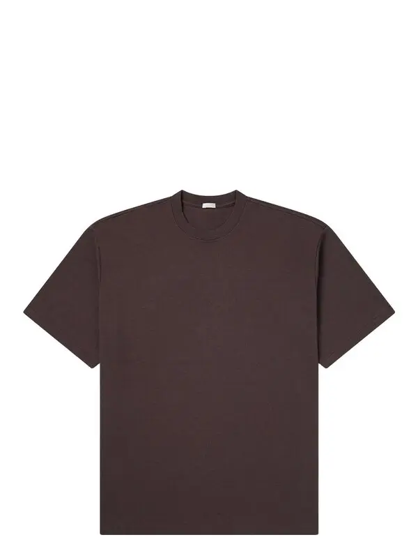 A.PRESSE Heavy Weight Cotton-jersey T-shirt - Brown