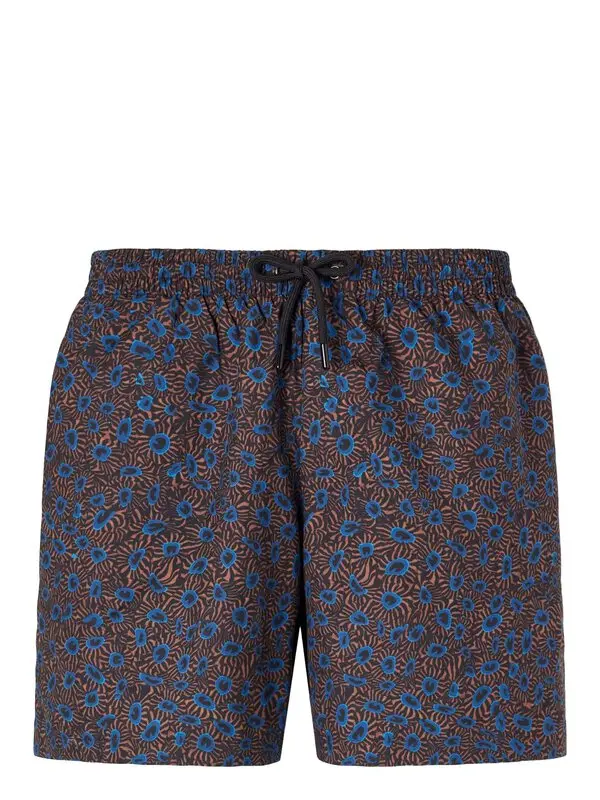 Dries Van Noten Printed Swim Shorts - Brown