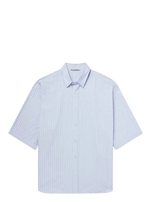 Acne Studios Soffia Striped Cotton-poplin Shirt - Blue