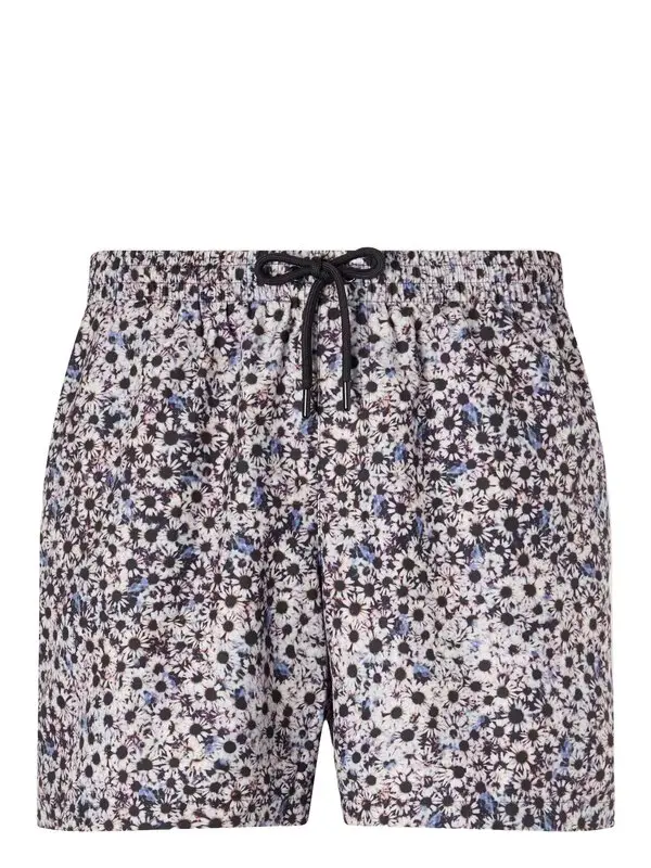 Dries Van Noten Straight-leg Mid-length Printed Swim Shorts - Gray